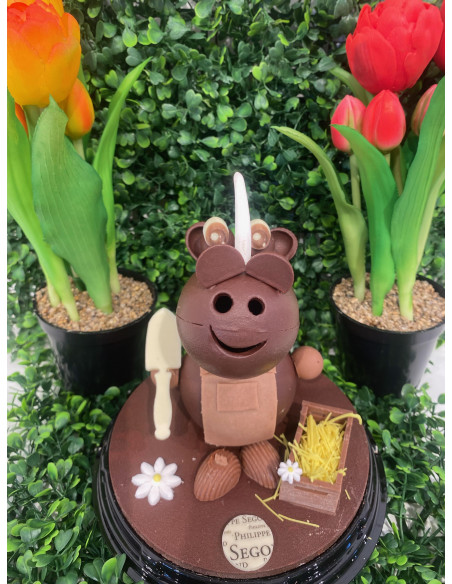 Hippopotame de Pâques 2 chocolats | Chocolatier Aix-en-Provence